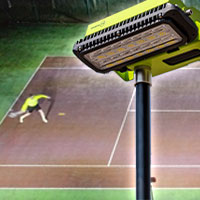 SPORTS-LITE Portable LED Lighting for Outdoor Tennis Courts